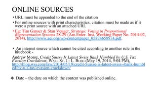 Bluebook website citation store
