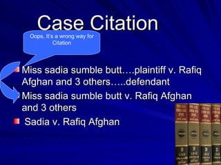 Legal citation-Blue book presentation | PPT