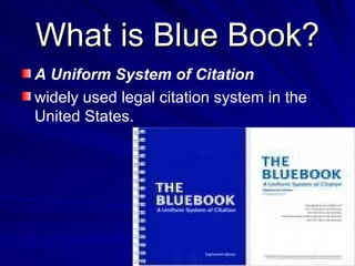 Legal citation-Blue book presentation | PPT