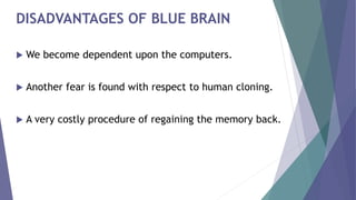 Blue Brain | PPSX | Artificial Intelligence | Technology & Computing