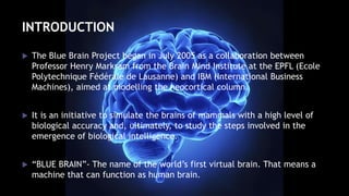 Blue Brain | PPSX | Artificial Intelligence | Technology & Computing
