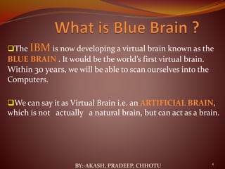 BLUE BRAIN - AN ARTIFICIAL BRAIN | PPTX