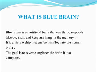 Blue brain ii mca | PPT