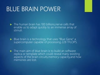 Blue brain ppt | PPT