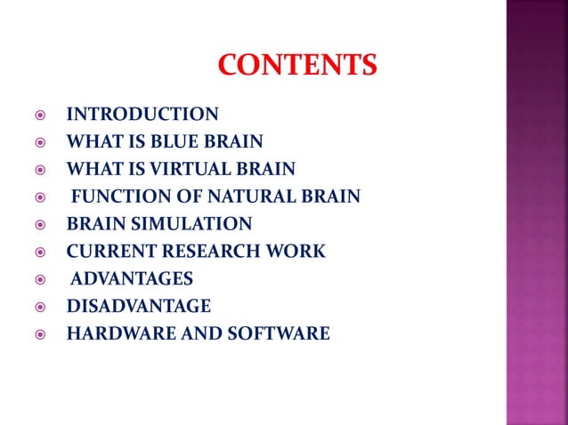 Blue brain seminar presentation (VIRTUAL BRAIN) | PPTX | Computer Peripherals | Computing