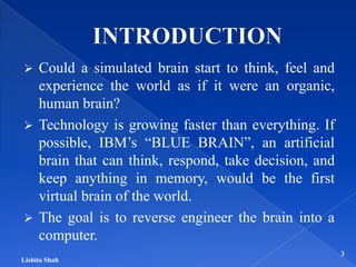 Blue brain project ppt | PPTX