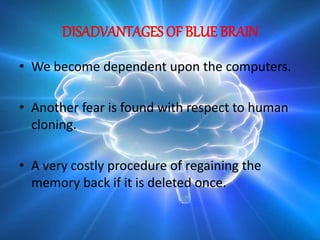 Blue brain tech | PPTX | Computer Peripherals | Computing