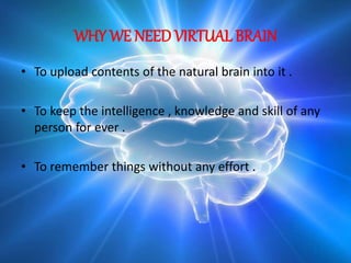 Blue brain tech | PPTX | Computer Peripherals | Computing