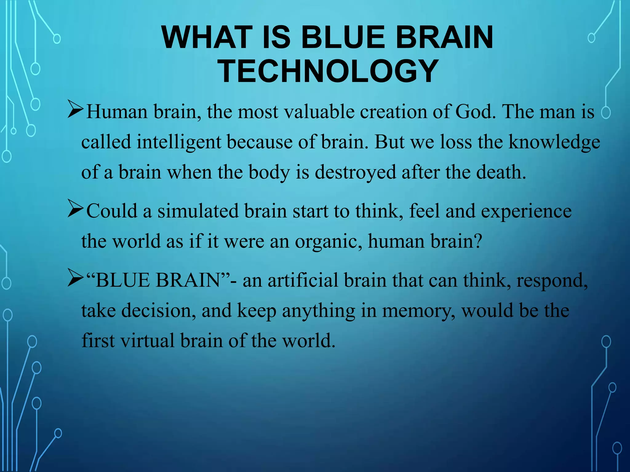 Blue brain technology | PPT