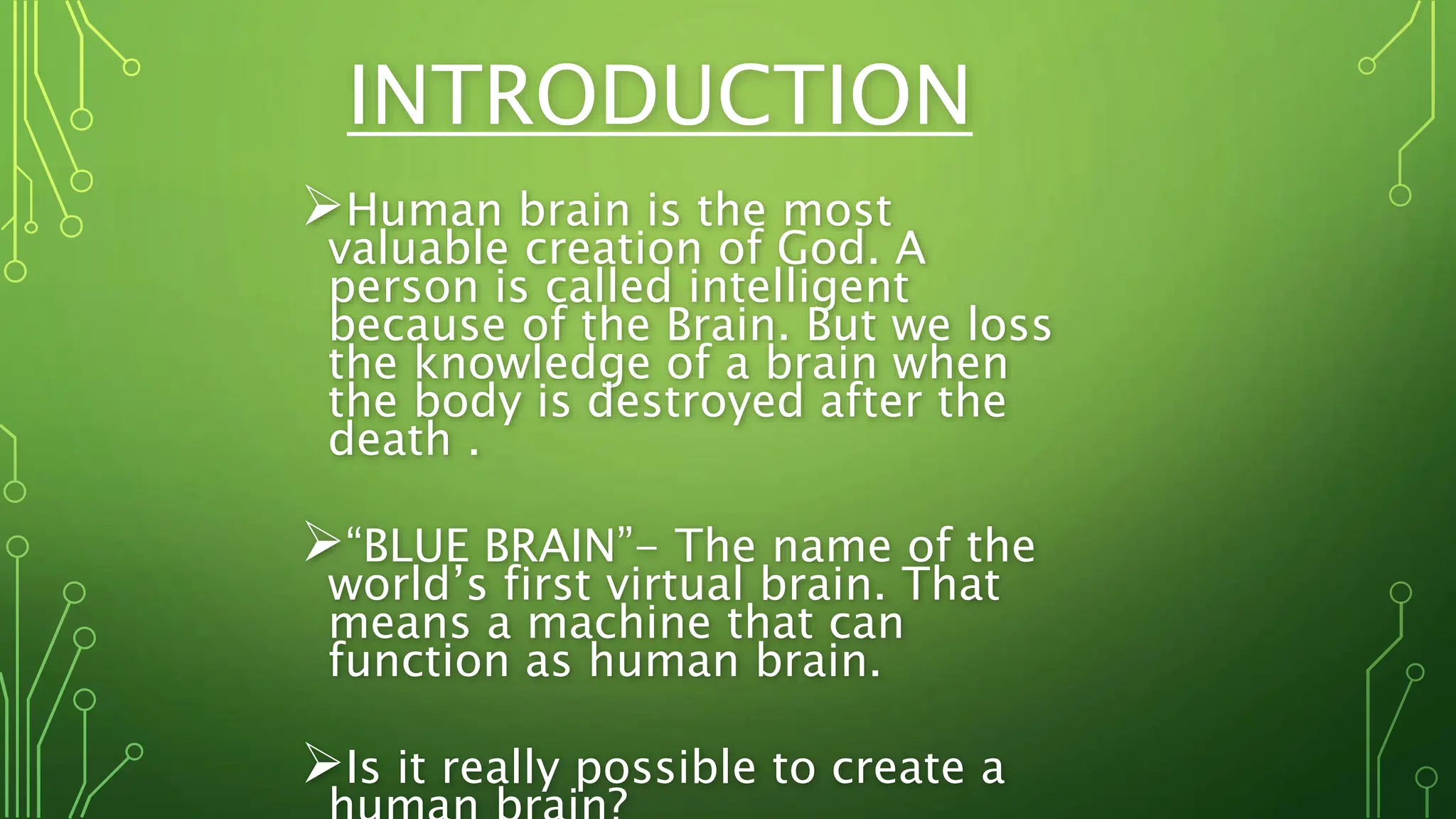 BLUE BRAIN TECHNOLOGY introduction as well as explanation | PPTX