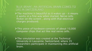 BLUE BRAIN TECHNOLOGY introduction as well as explanation | PPTX