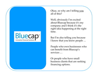 Bluecap launch presentation | PDF