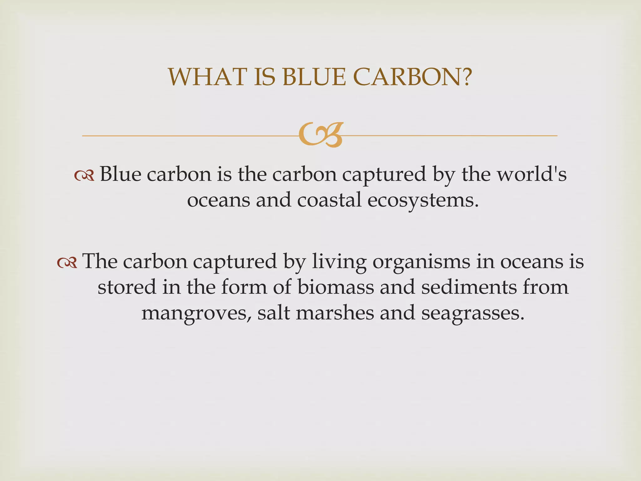 Blue carbon | PPTX