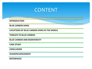 Blue carbon in sea slideshare | PPTX