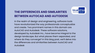 The differences and similarities between autocad and autodesk | PPTX ...
