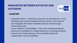 The differences and similarities between autocad and autodesk | PPTX ...