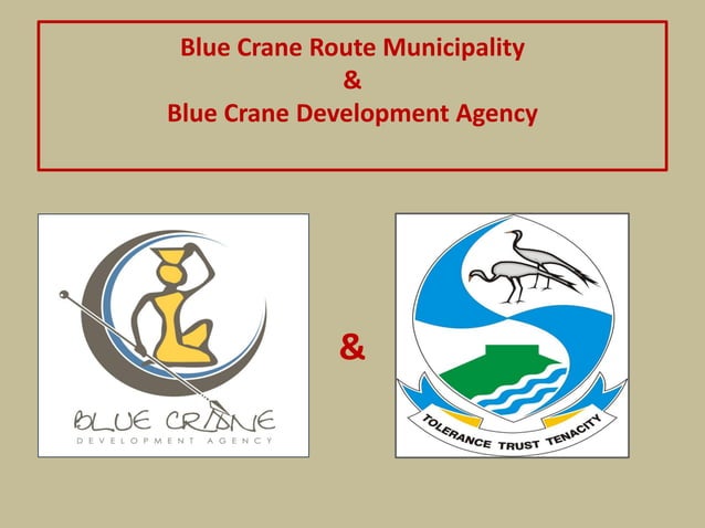 Blue Crane Route Municipality and Blue Crane Development Agency – Nico ...