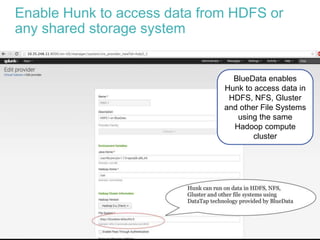 BlueData Hunk Integration: Splunk Analytics for Hadoop | PPT
