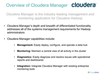 BlueData Integration with Cloudera Manager | PPTX
