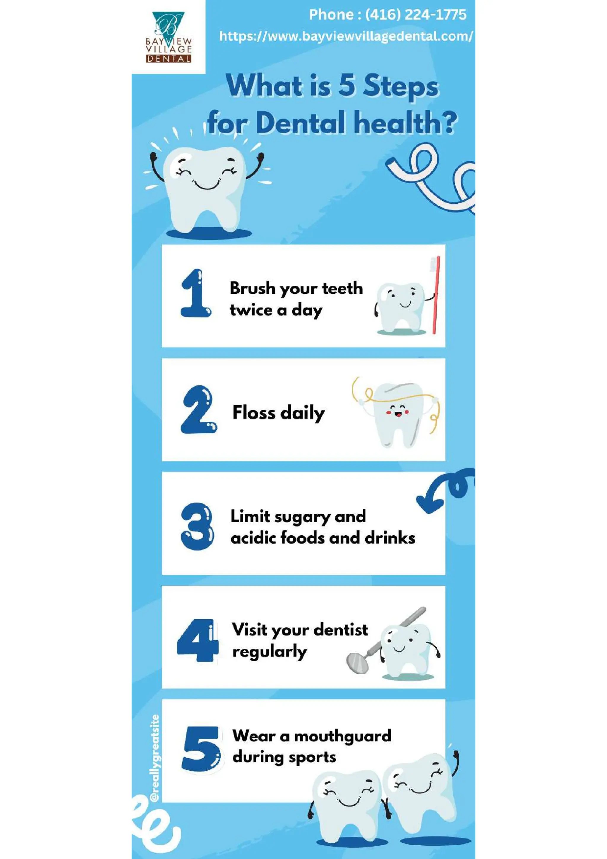 What is 5 steps for dental health care ? | PDF