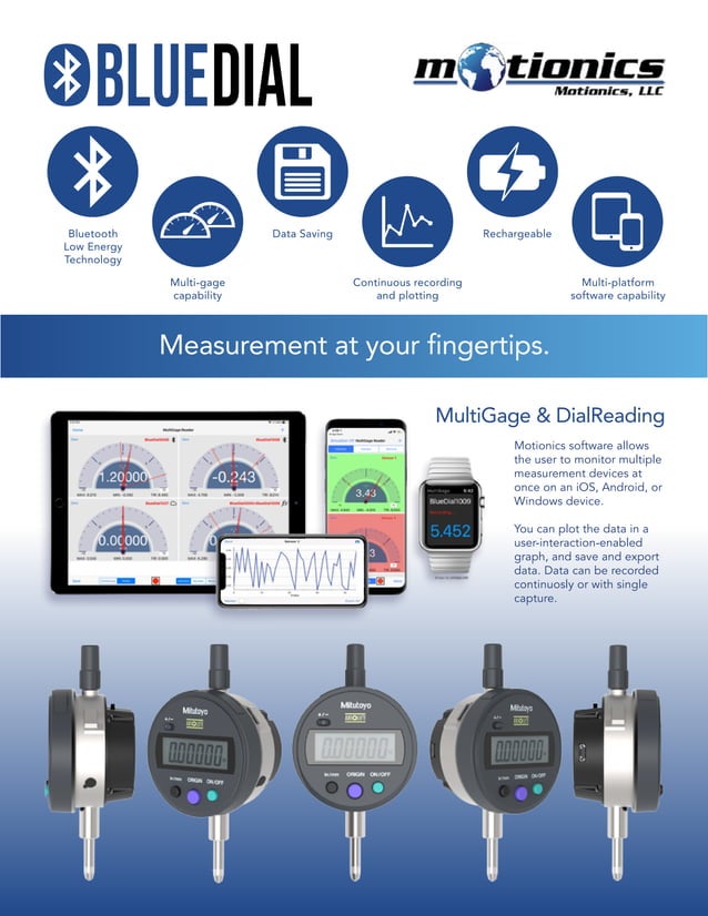 Bluetooth Dial Indicator BlueDial Product Flyer | PDF | Technology ...