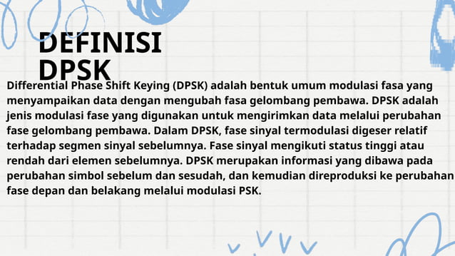 Analisis DPSK & Aplikasi Pada Radio Over Fiber System | PPTX
