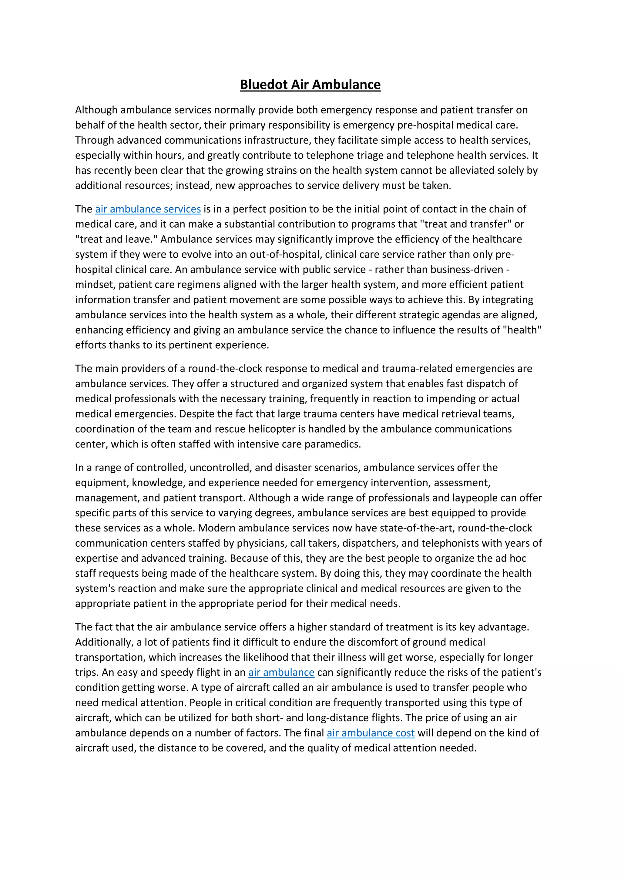 Air Ambulance | PDF