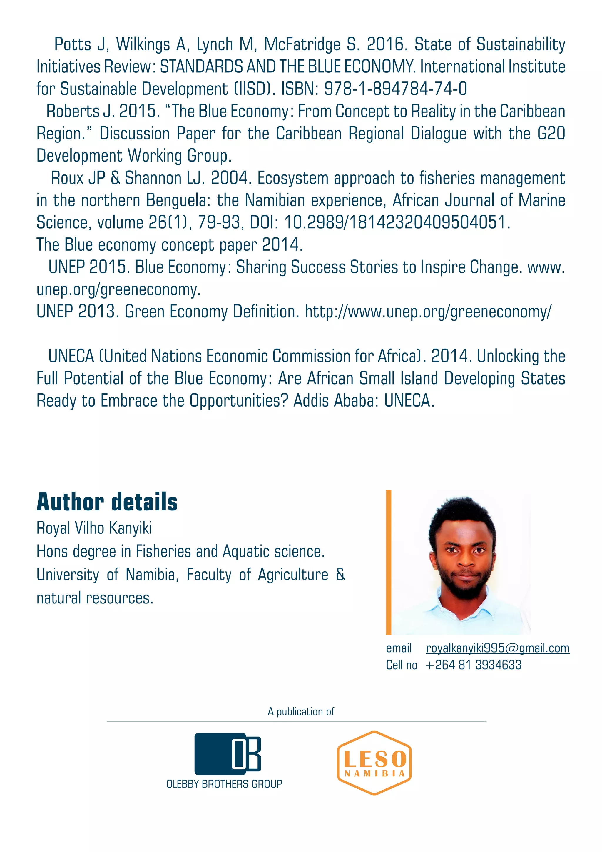 Blue Economy (Namibia 2030) | PDF