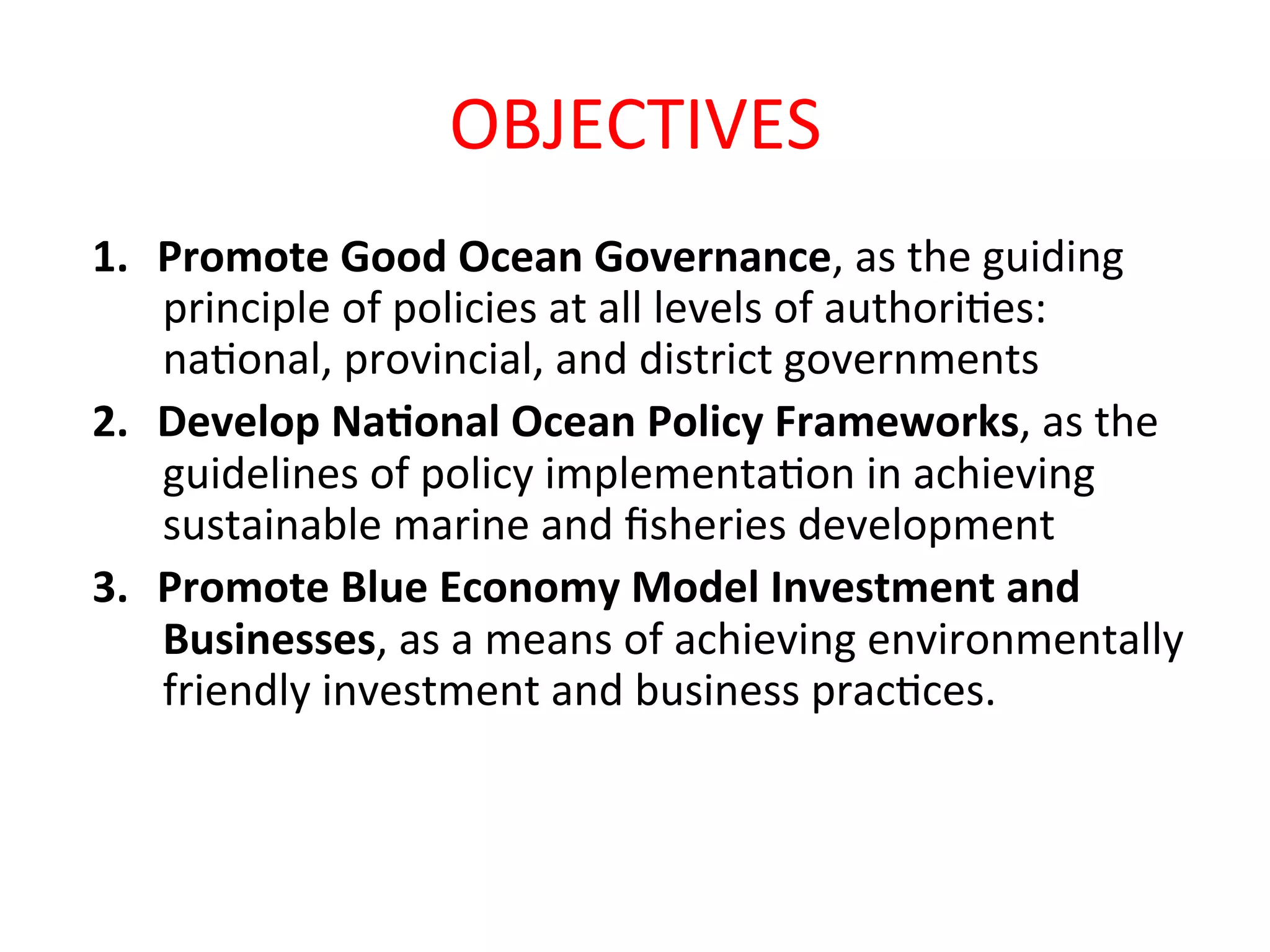 Blue economy policy frameworks | PDF
