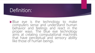 Blue eye technology | PPT