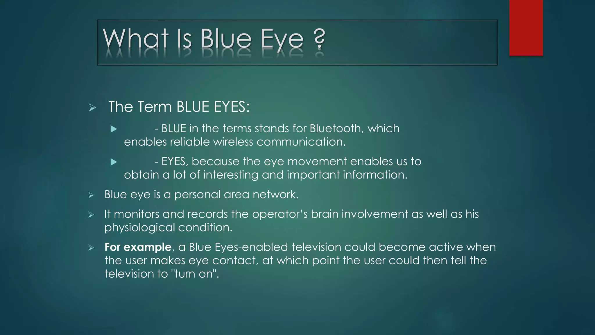 Blue Eye Technology | PPTX