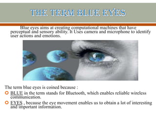Blue eyes- The perfect presentation for a technical seminar | PPT