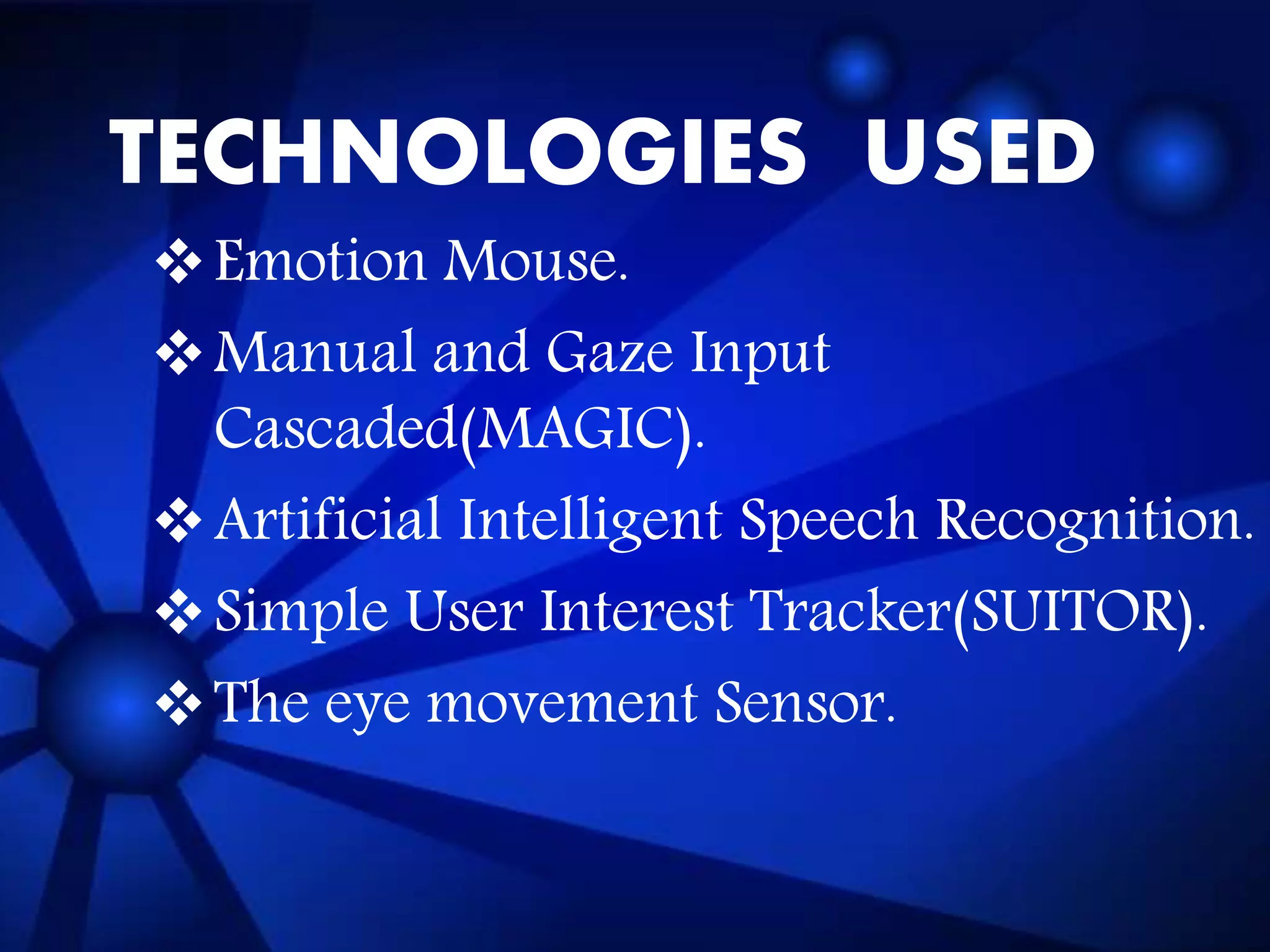 Blue eyes technology | PPTX