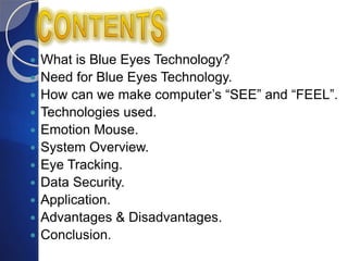 Blue eyes technology | PPTX