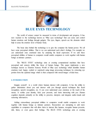 Blue eyes technology New Version 2017 | DOCX