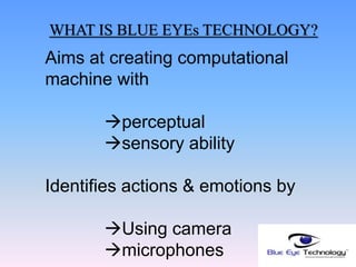 Blue eyes technology | PPTX