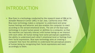 Blue eyes technology | PPTX