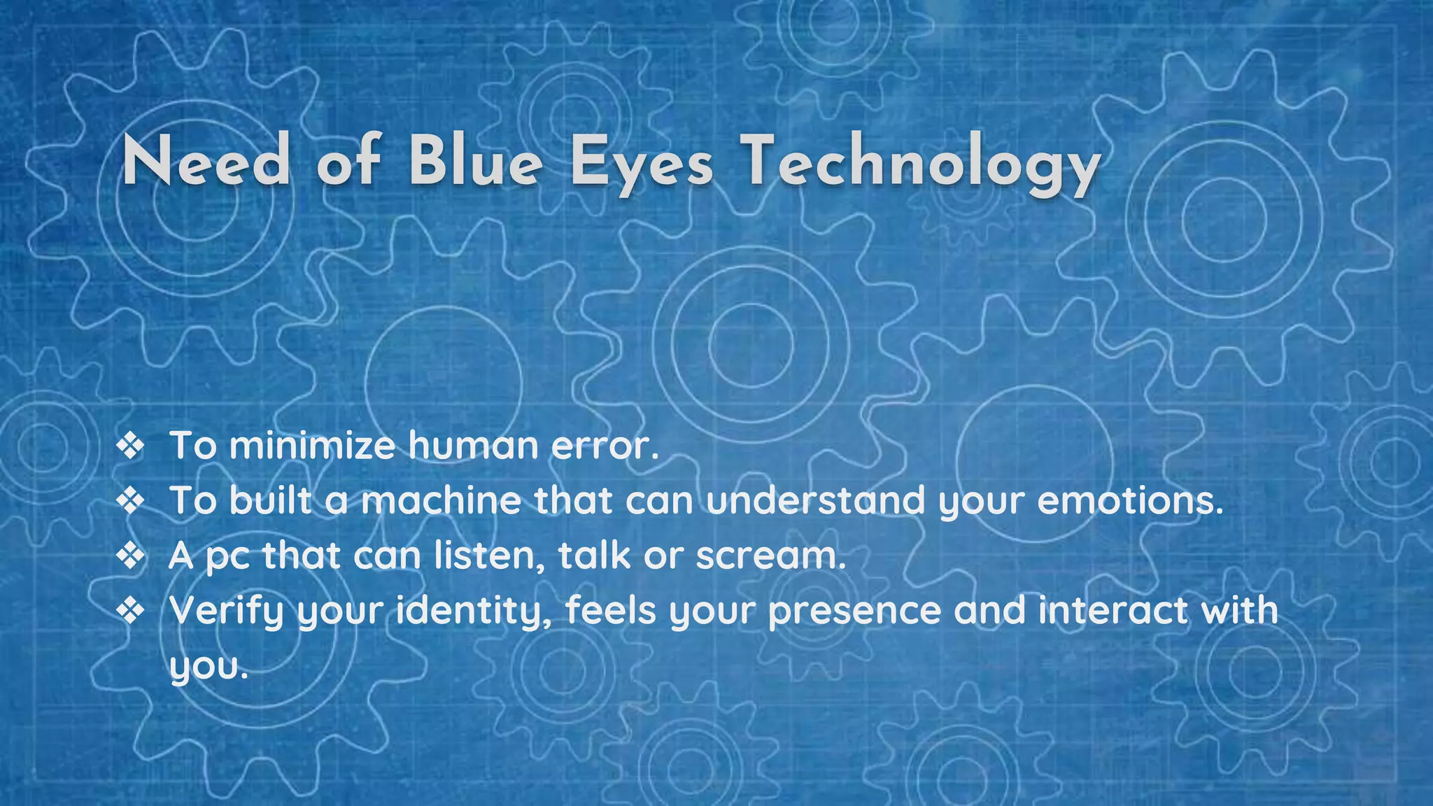 Blue eyes technology | PPTX