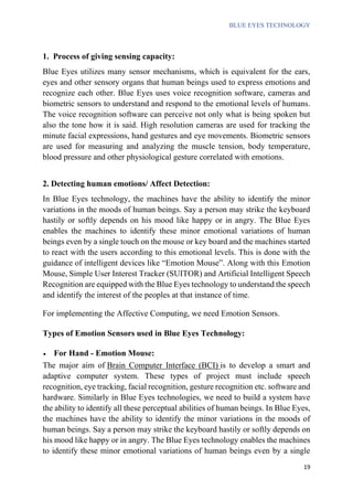 Blue eyes technology | PDF
