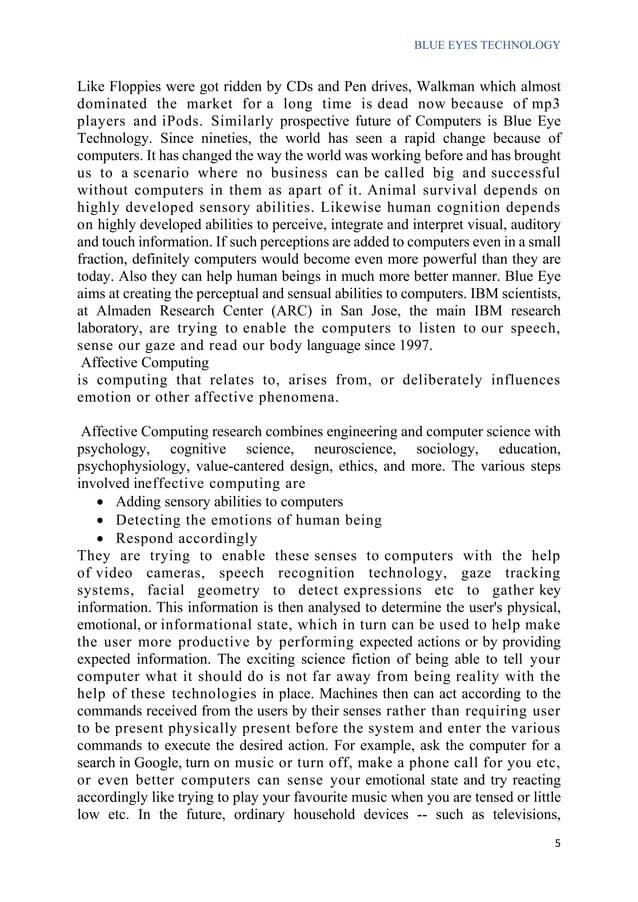 Blue eyes technology | PDF