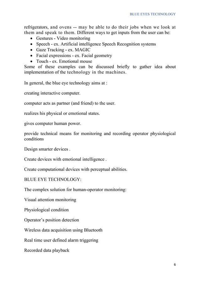 Blue eyes technology | PDF