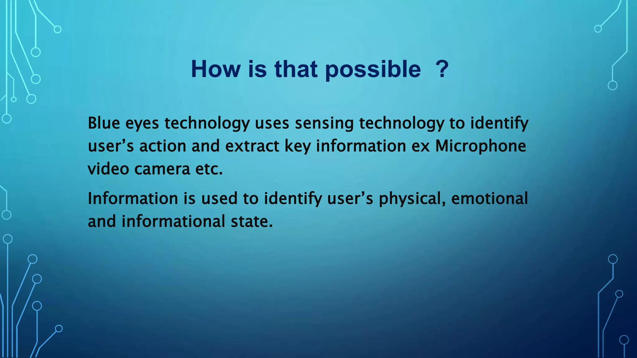 BLUE EYES TECHNOLOGY 1.pptx | Computer Peripherals | Computing