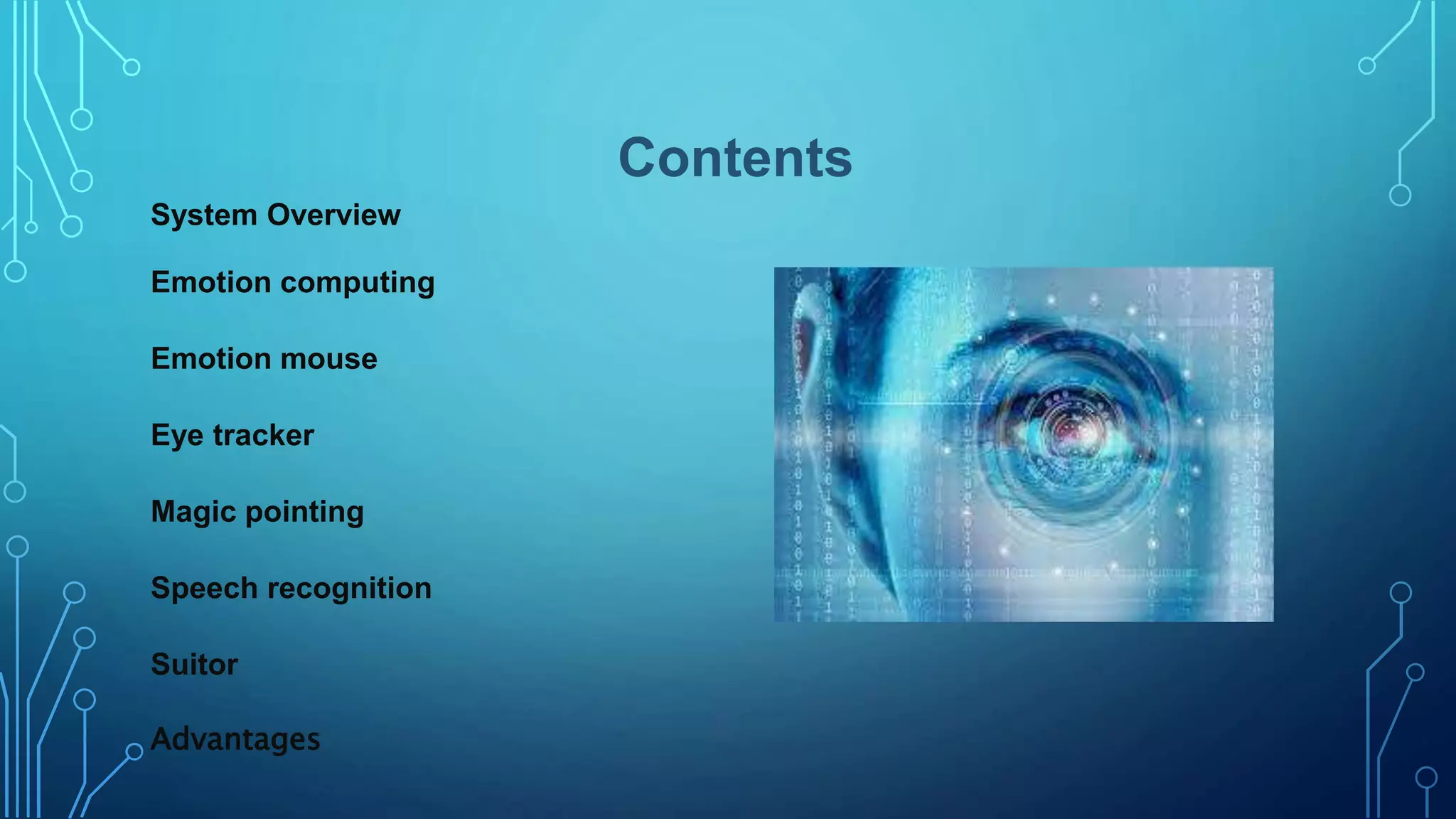 BLUE EYES TECHNOLOGY 1.pptx | Computer Peripherals | Computing