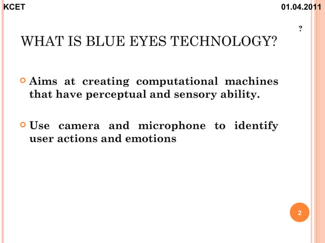 Blue eye technology | PPT
