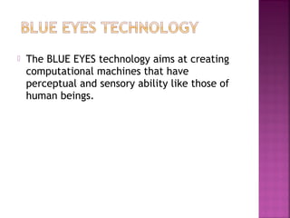 Blue eye technology | PPT