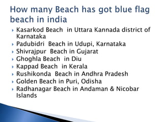 Blue flag beach puri | PPTX