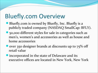 BlueFly.com Financial Analysis 2007-2010 - Yolanda Williams | PPT