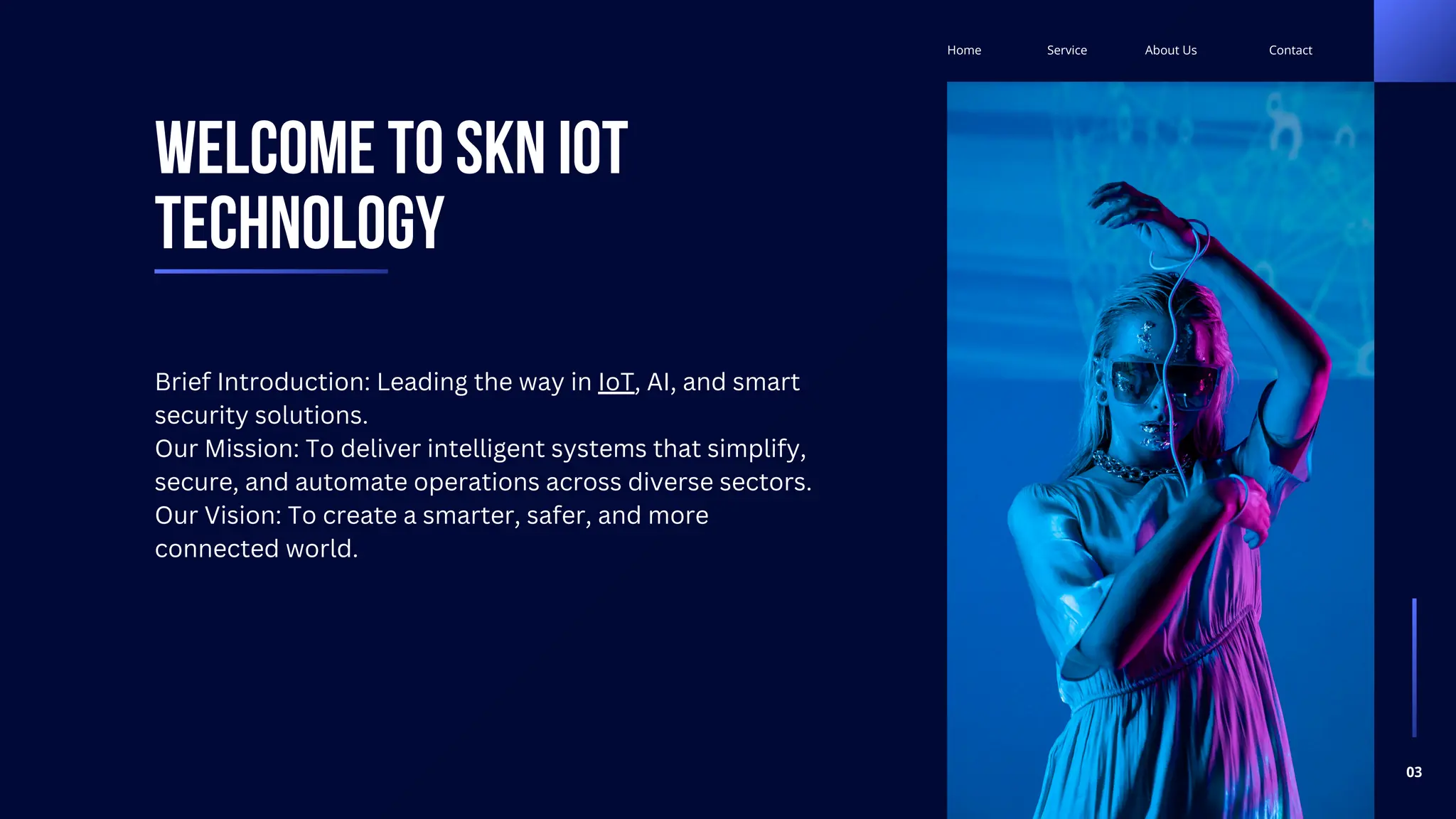 Futuristic Artificial Intelligence Presentation by SKN IoT Technology | PDF