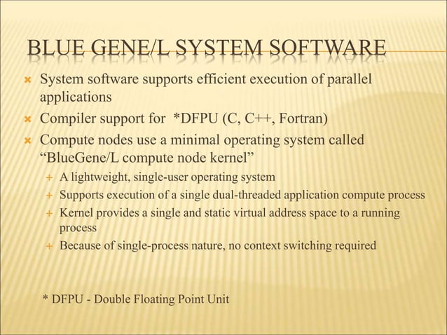 Blue gene- IBM's SuperComputer | PPT | Operating Systems | Computer ...