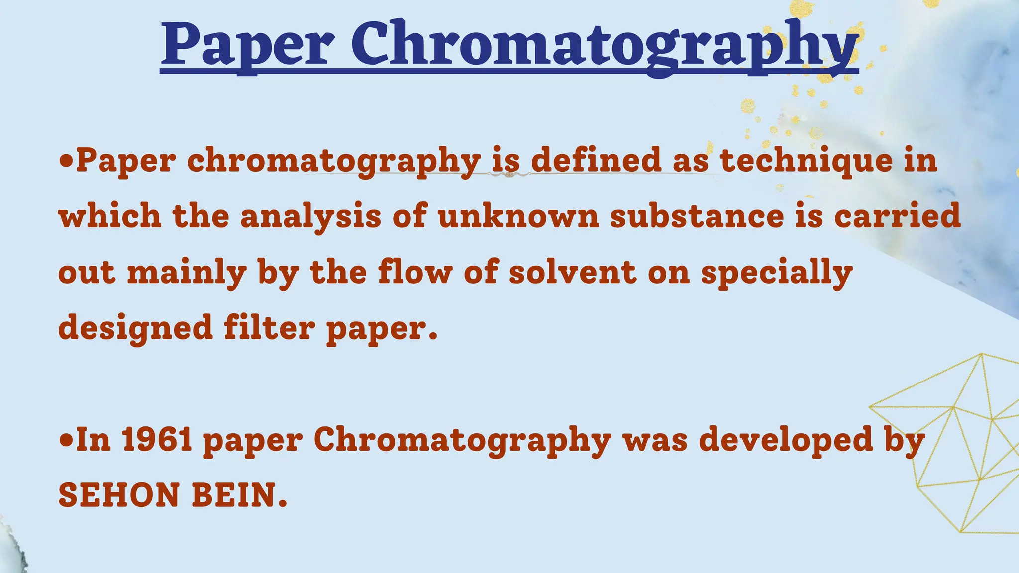 Paper Chromatography | PPTX